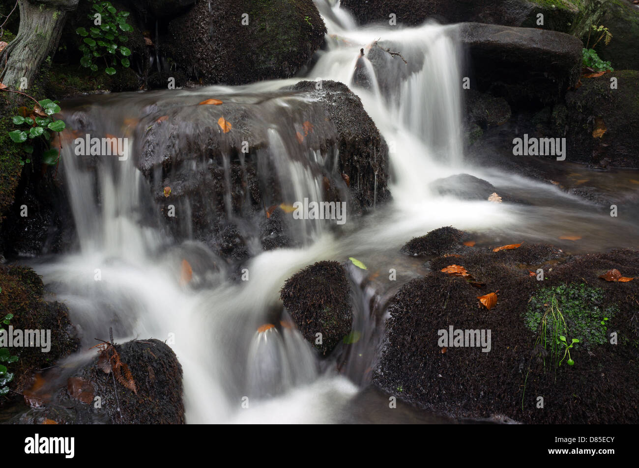 water stream flowing between rocks Stock Photo - Alamy