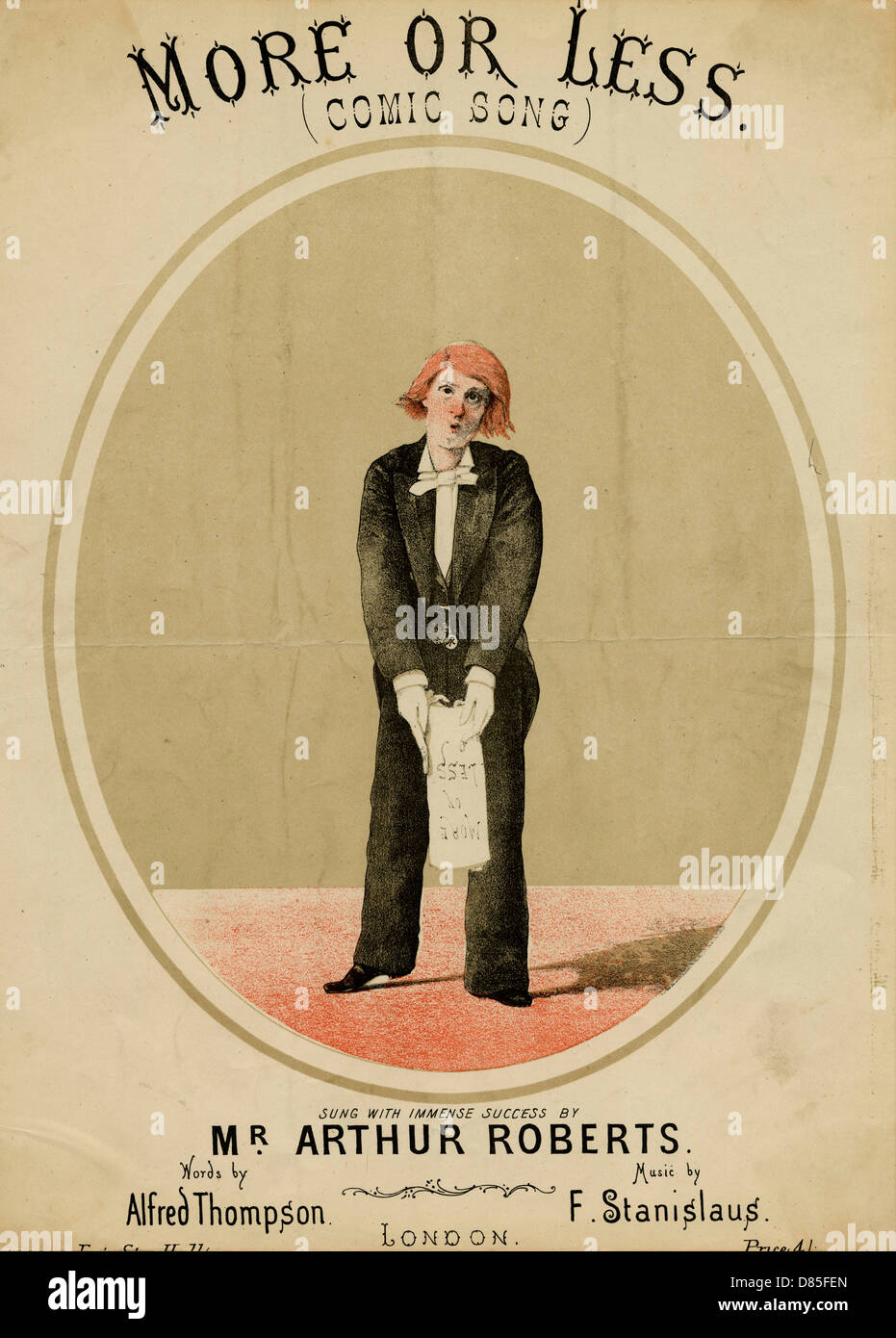 Arthur Roberts, music hall entertainer Stock Photo - Alamy