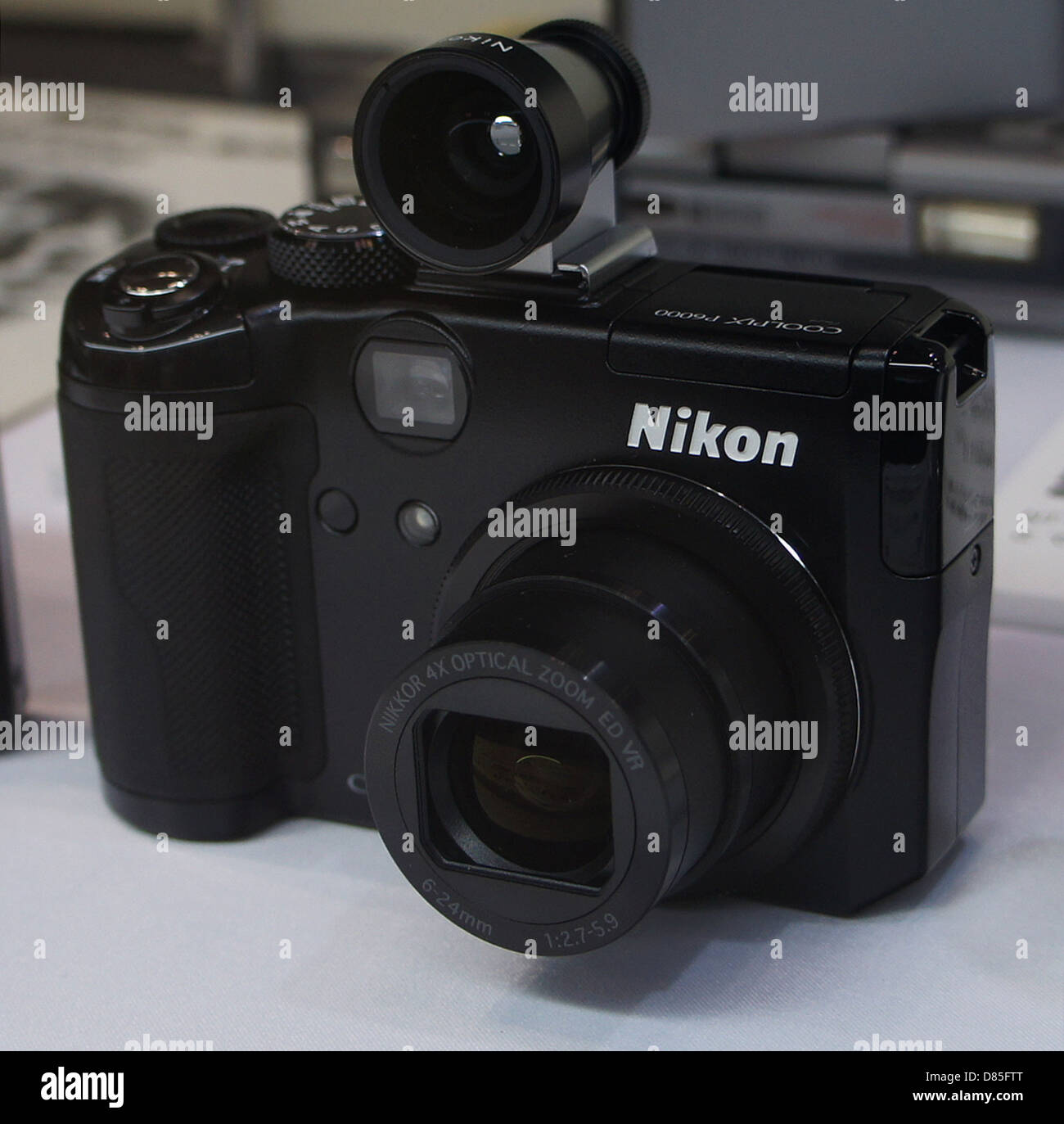 A stock photo of the Nikon Coolpix P6000 camera, taken in 2011. The ...