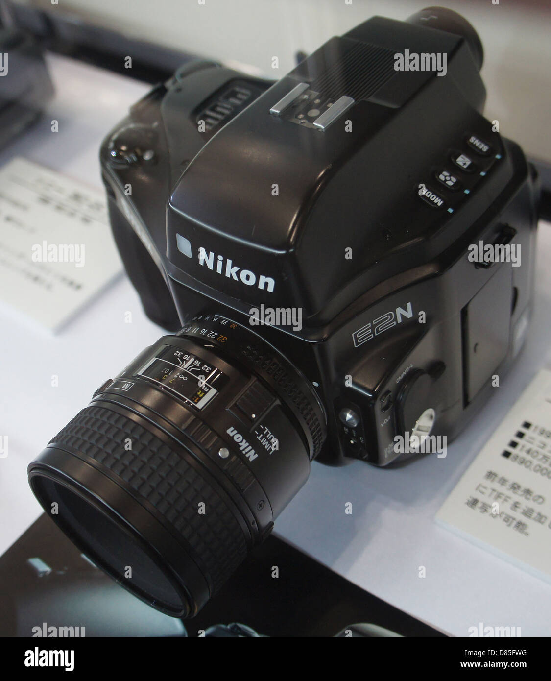 A stock photo of a Nikon E2N CP camera taken in 2011, showcasing the design and features of this ...