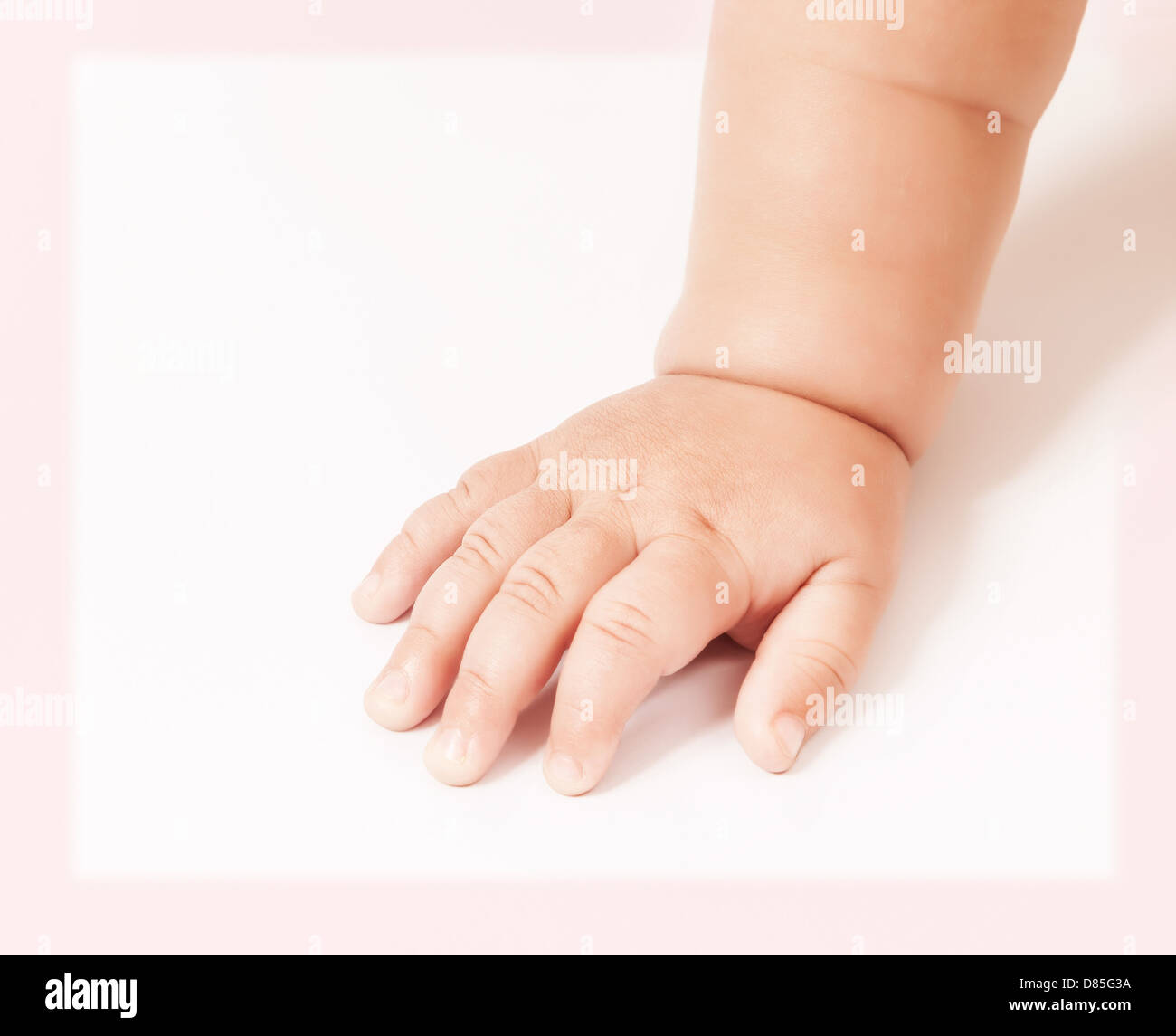 Closeup of baby hand isolated on white background, healthcare, children ...