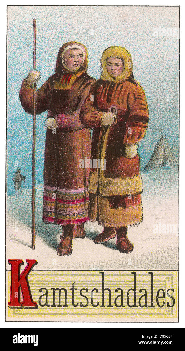 Eskimo couple of Kamchatka Stock Photo - Alamy