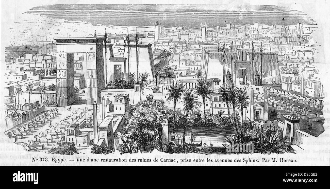 Karnak temple egypt reconstruction hi-res stock photography and images ...
