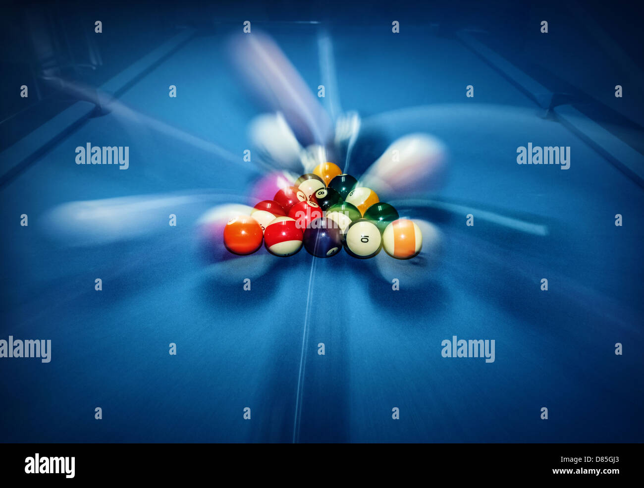 Billiard pool motion hi-res stock photography and images - Alamy