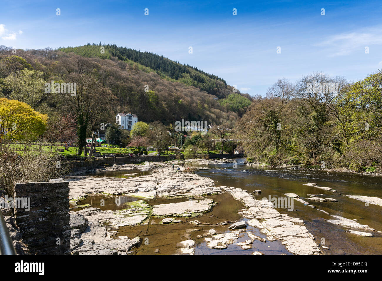 Llangollen on the Dee in North Wales Stock Photo - Alamy