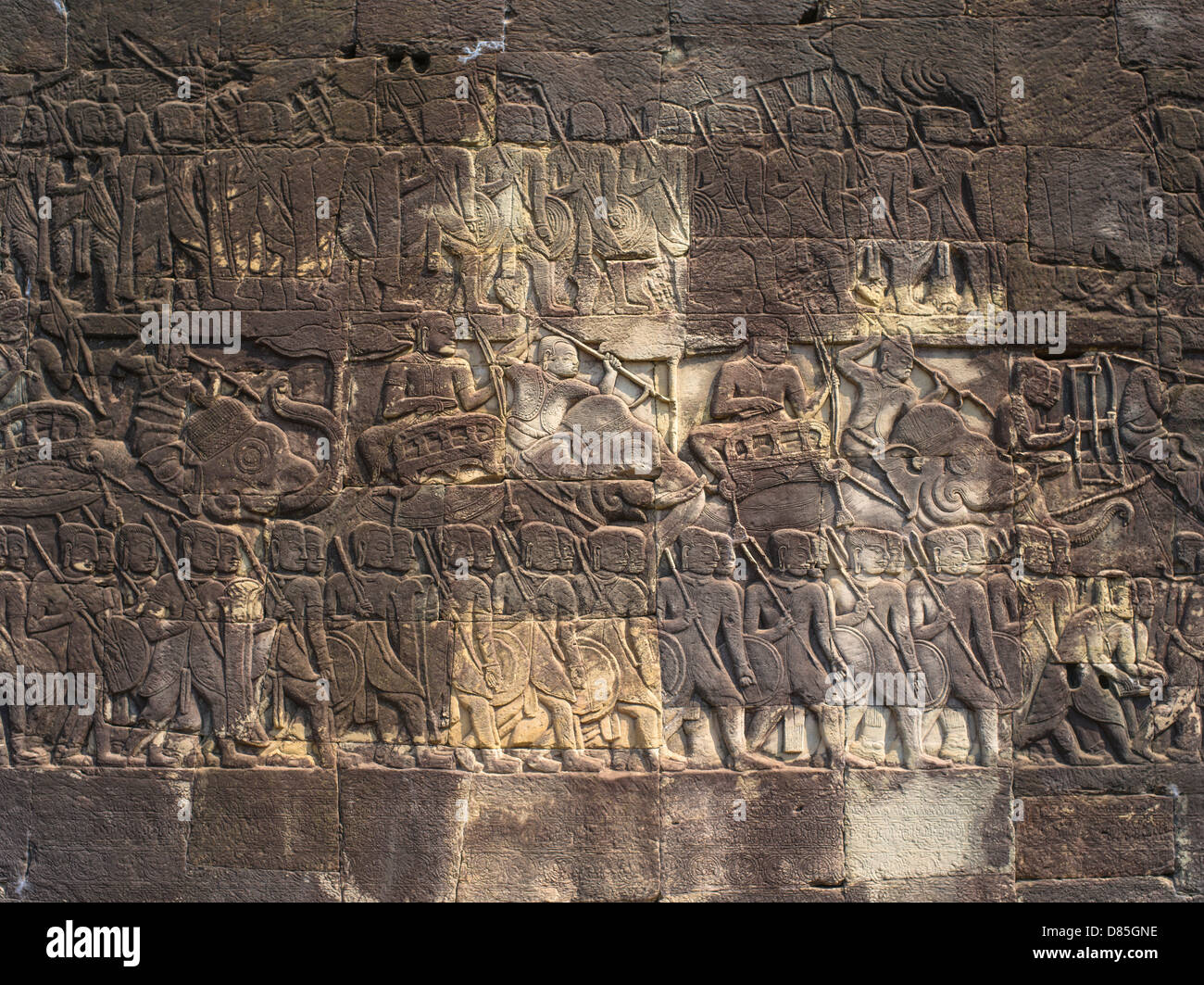 Gallery Bas-Reliefs. Bayon. Angkor Archaeological Park. Angkor Thom ...