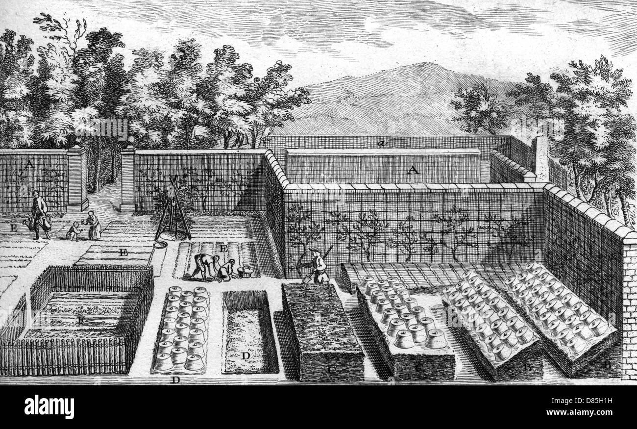 People in gardens Black and White Stock Photos & Images - Alamy