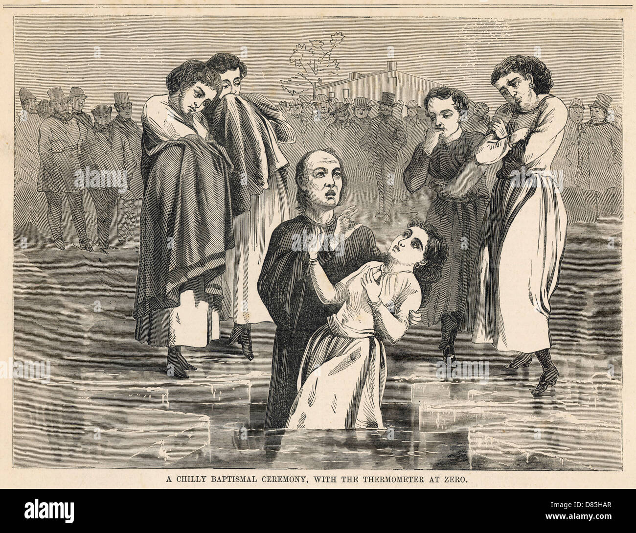 Open air baptism in the western USA Stock Photo - Alamy