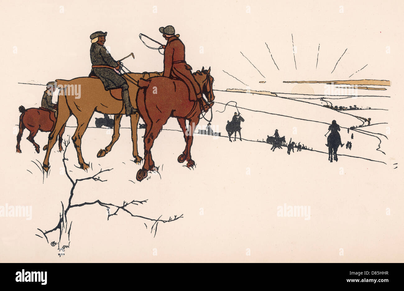 Returning home after the hunt Stock Photo - Alamy