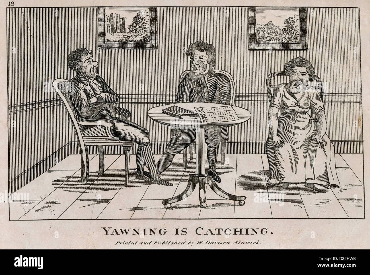 YAWNING IS CATCHING Stock Photo - Alamy