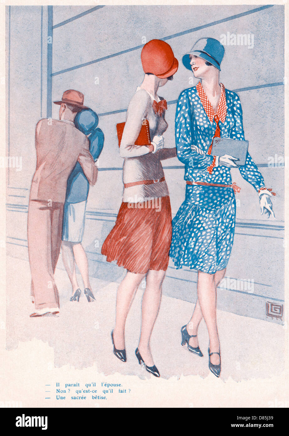 Street Gossip 1926 Stock Photo - Alamy
