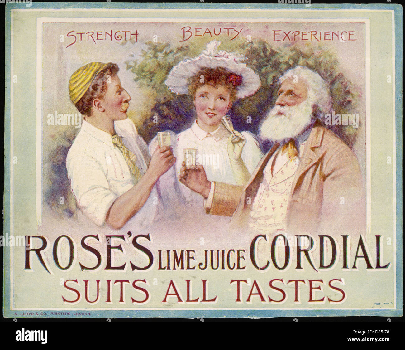 Advert Lime Juice Roses Stock Photo - Alamy