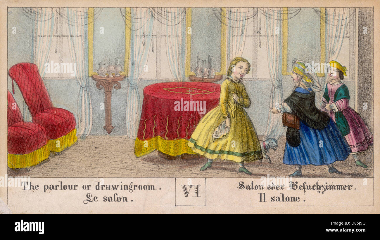 GERMAN DRAWING ROOM Stock Photo - Alamy