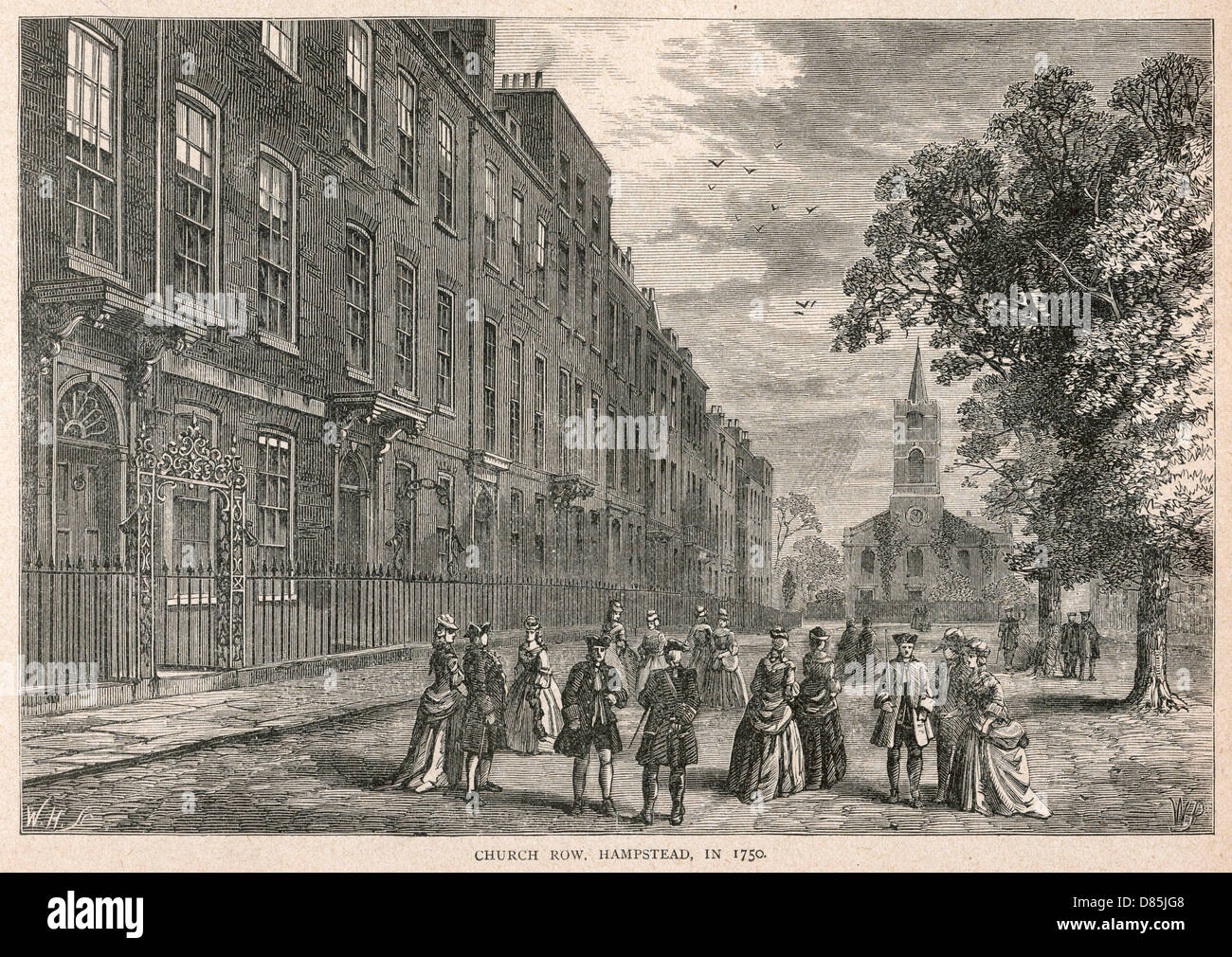 Hampstead church row hi-res stock photography and images - Alamy