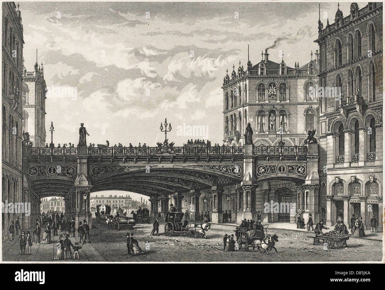 Holborn Valley Viaduct 1869 Stock Photo - Alamy