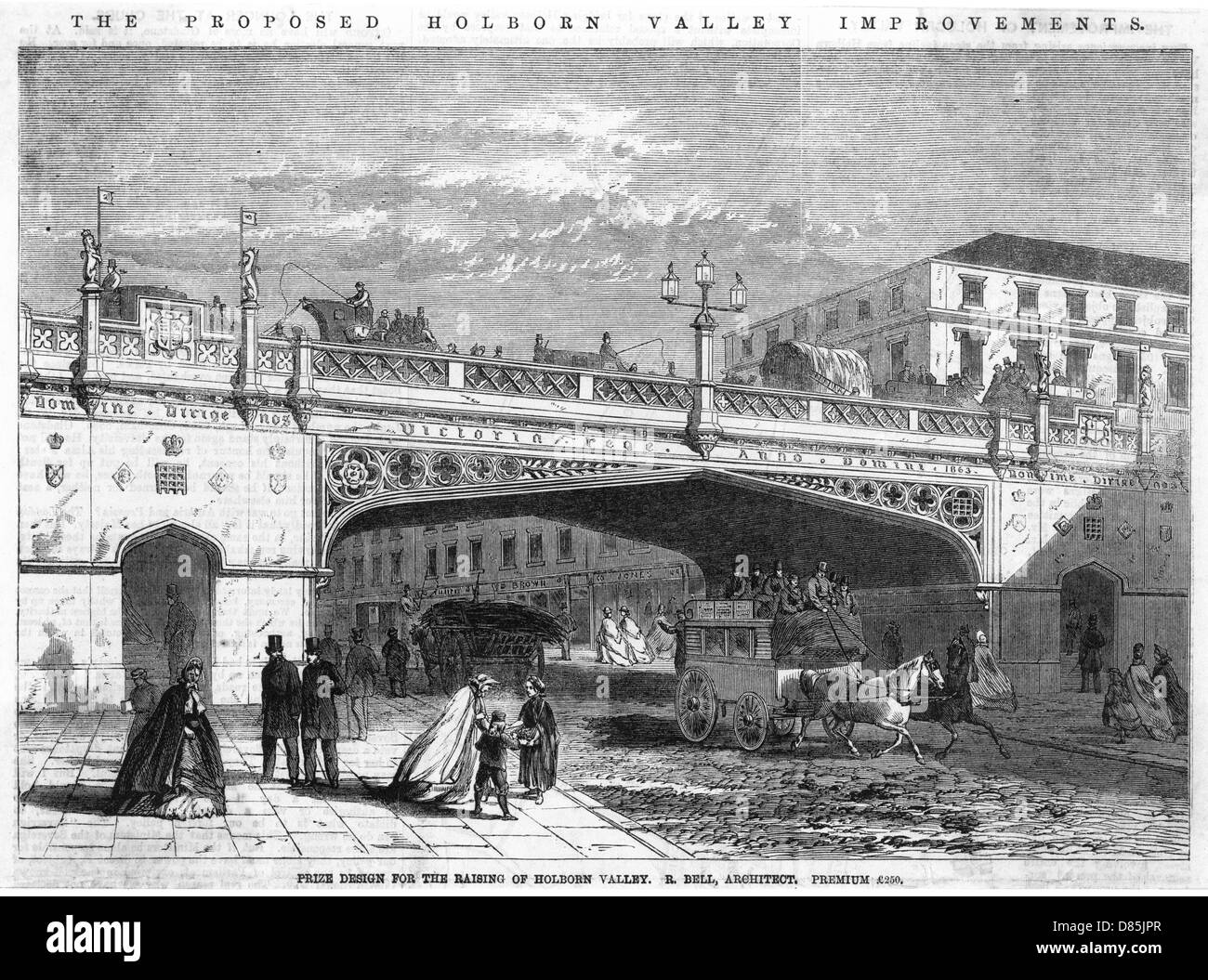 Holborn Viaduct 1864 Stock Photo - Alamy