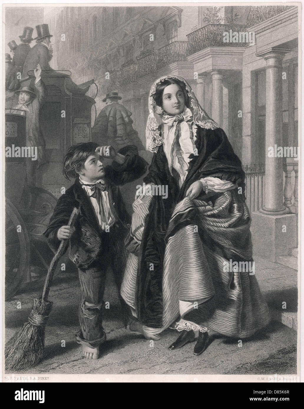 Child labour, boy street sweeper Stock Photo - Alamy