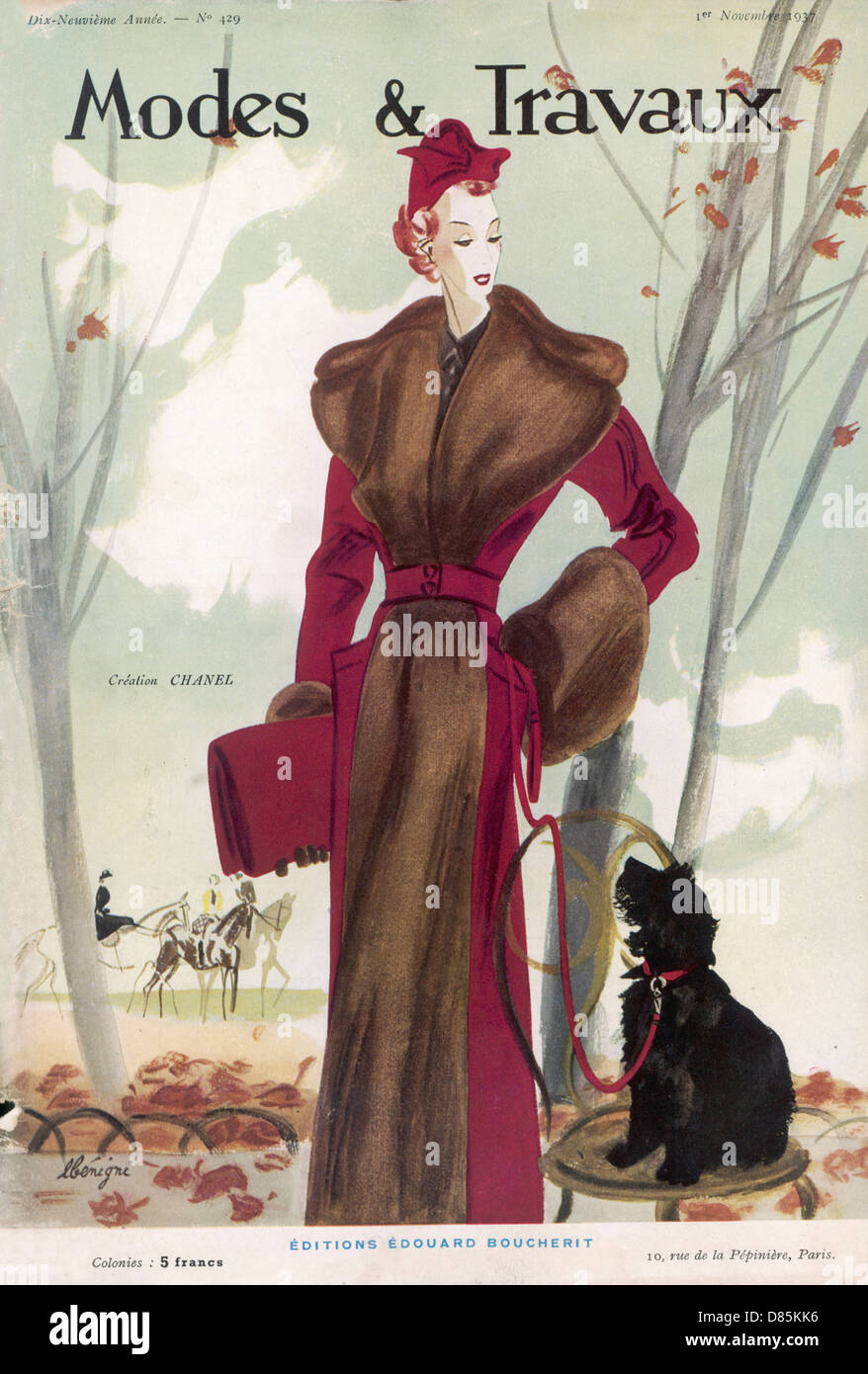 Chanel - fur lined outdoor coat - French Stock Photo - Alamy