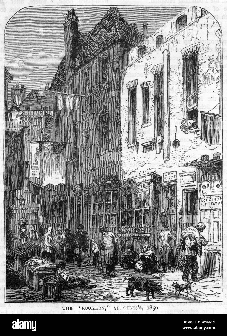 St Giles Rookery Stock Photo - Alamy