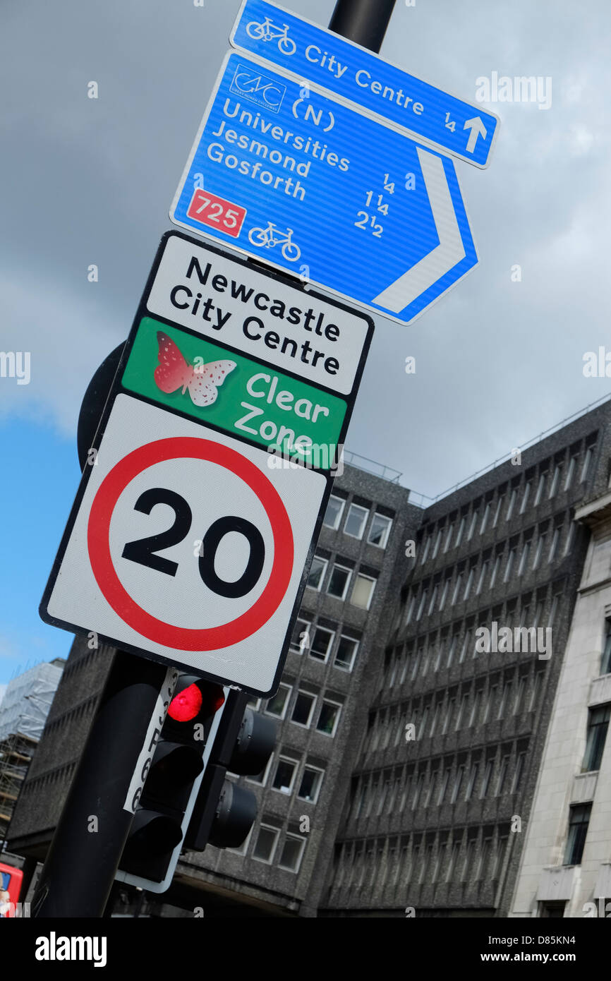 Newcastle City Centre Clear Zone Stock Photo - Alamy