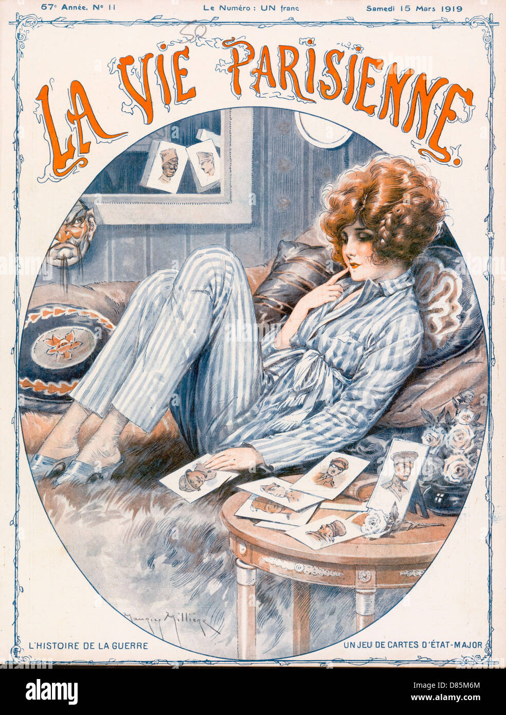 Lady in pyjamas 1919 Stock Photo - Alamy