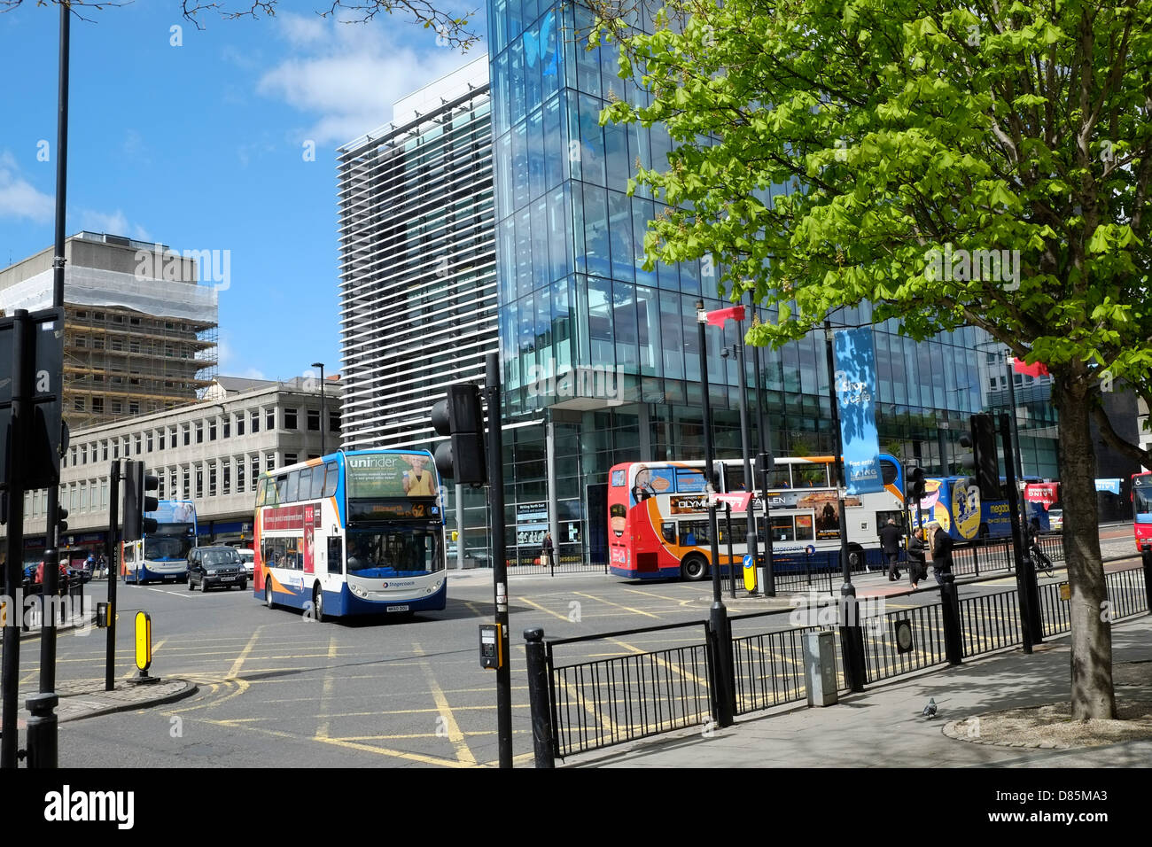 Newcastle's city centre library Stock Photo - Alamy