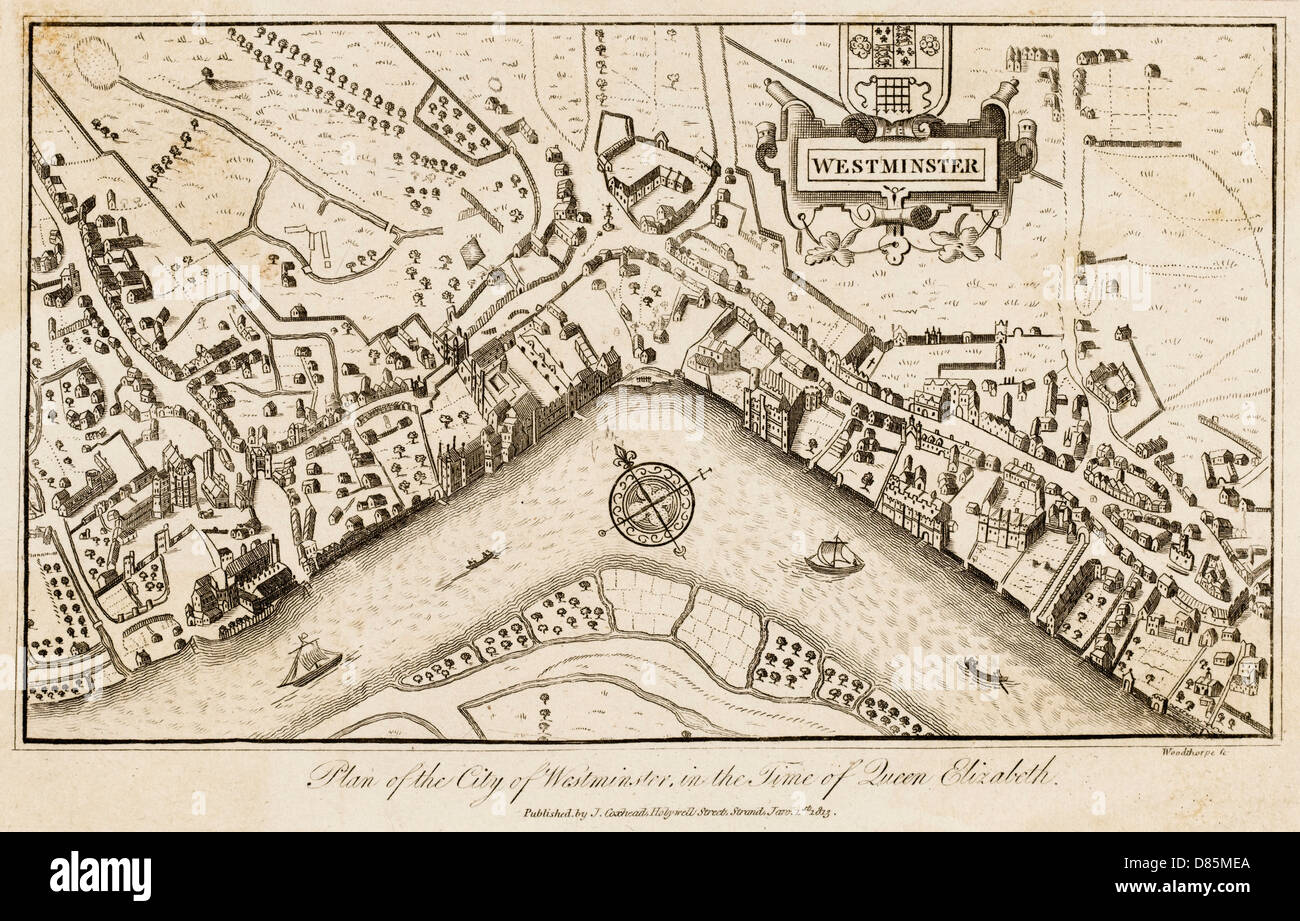 Map of westminster 16th century hi-res stock photography and images - Alamy