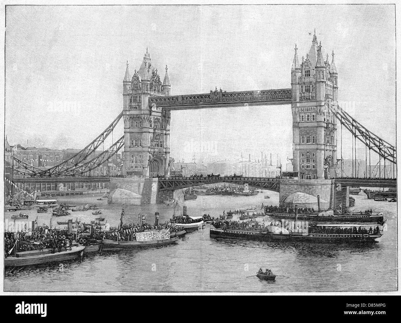 1894 tower bridge Black and White Stock Photos & Images - Alamy