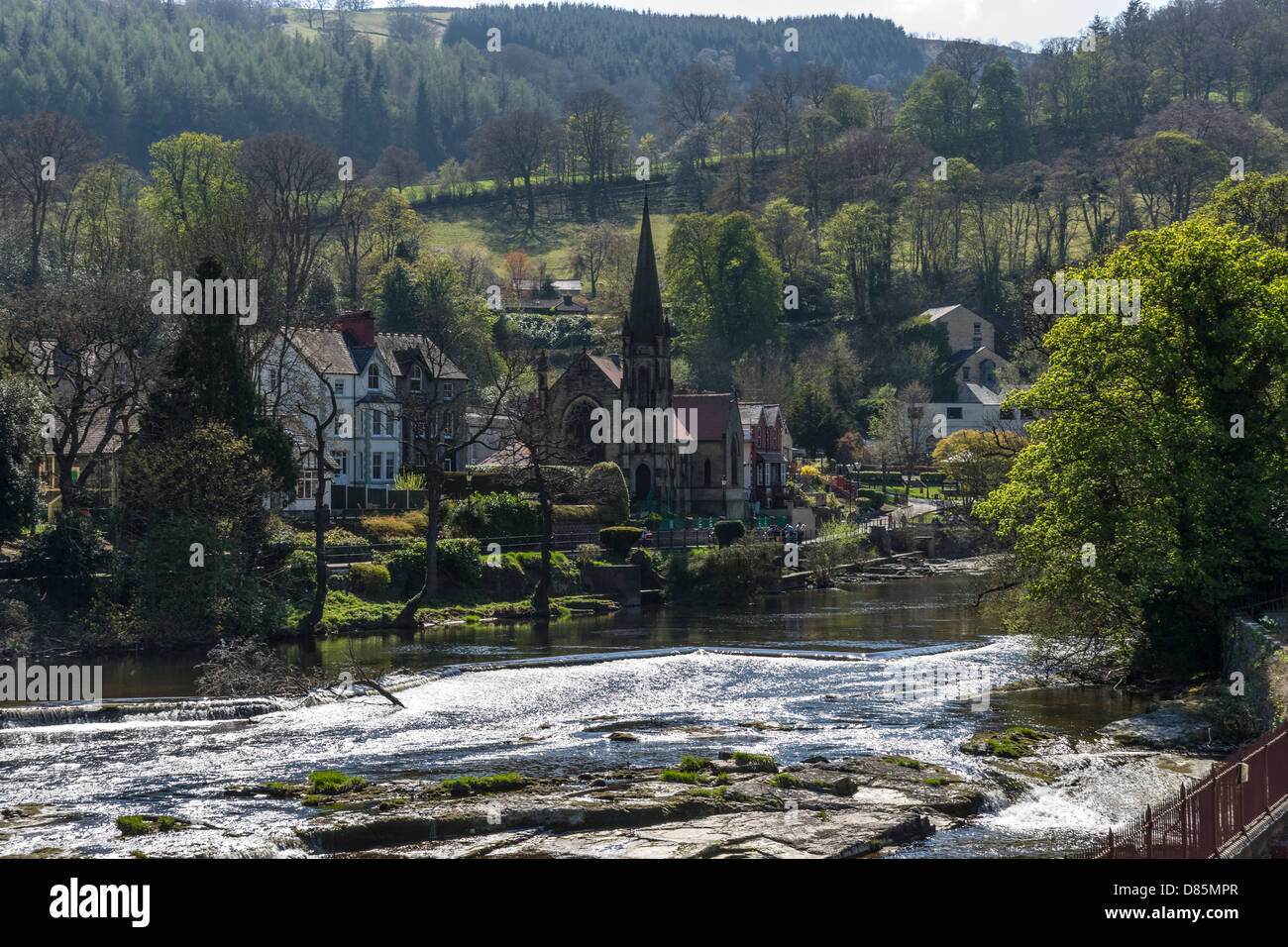 Llangollen on the Dee in North Wales Stock Photo - Alamy