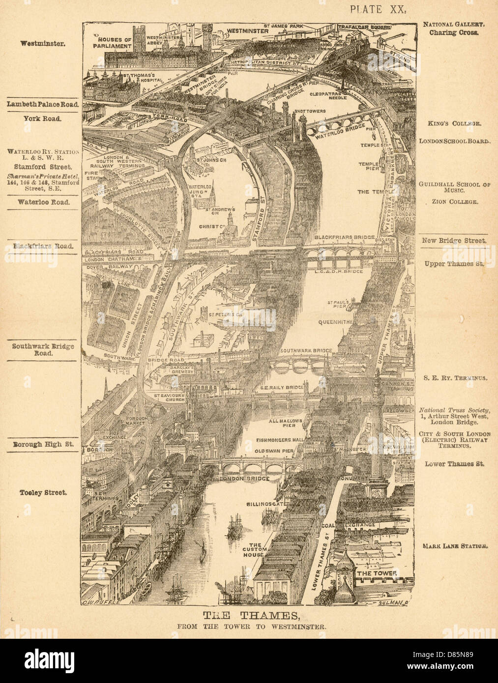 Thames bird eye view hi-res stock photography and images - Alamy