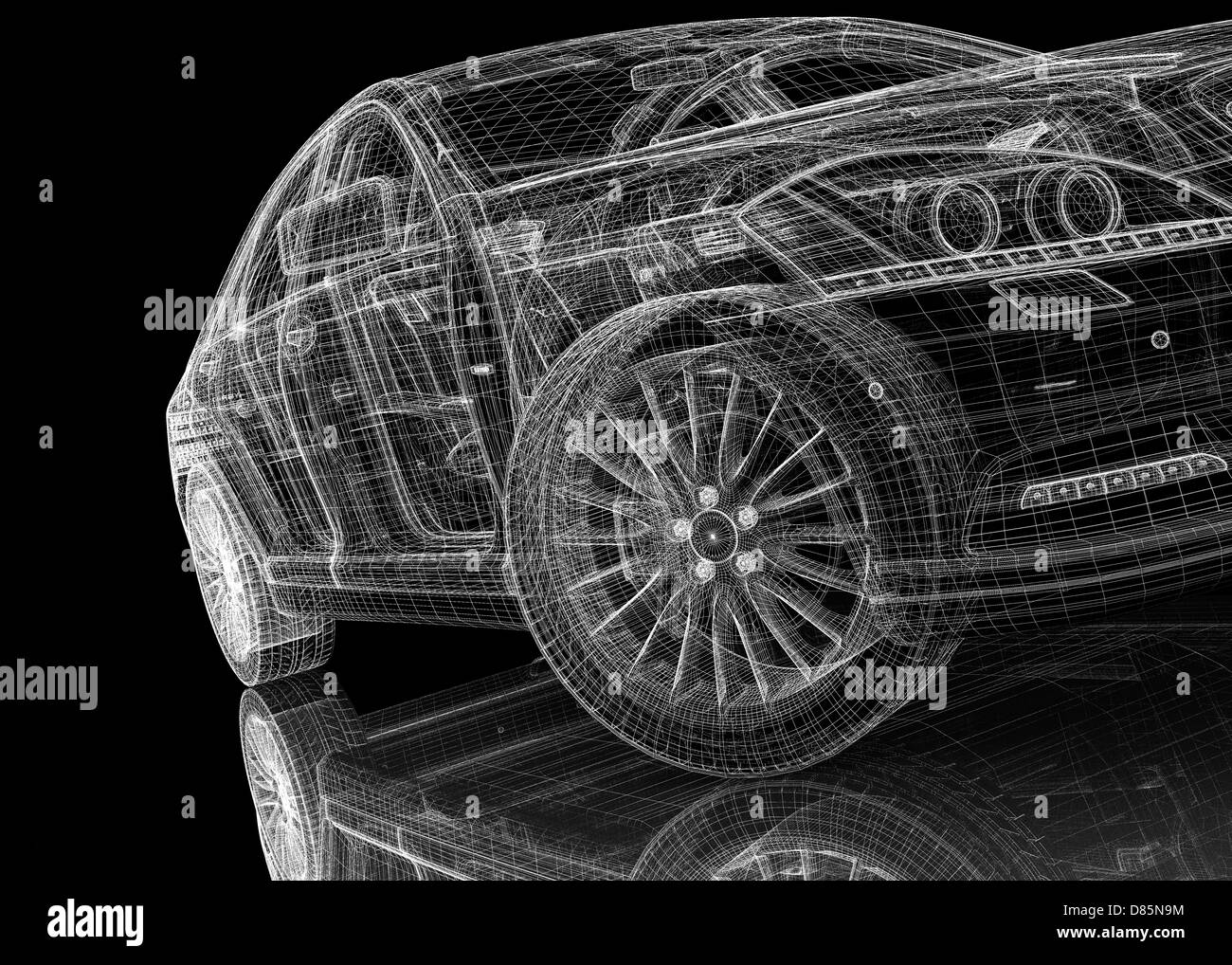 Car 3D model Stock Photo - Alamy
