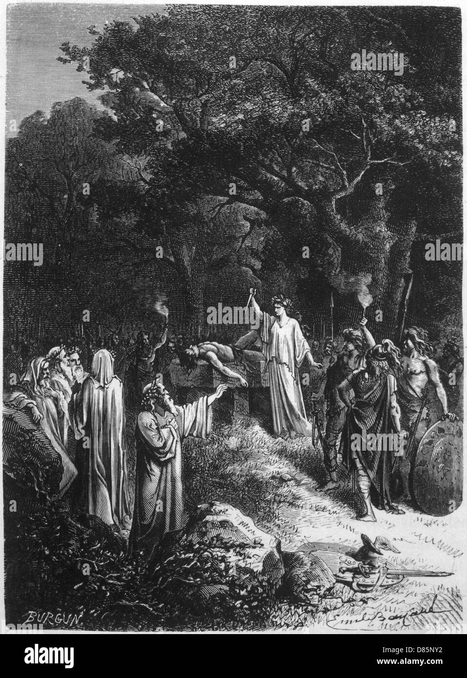 Druids Performing Sacrifice Stock Photo - Alamy