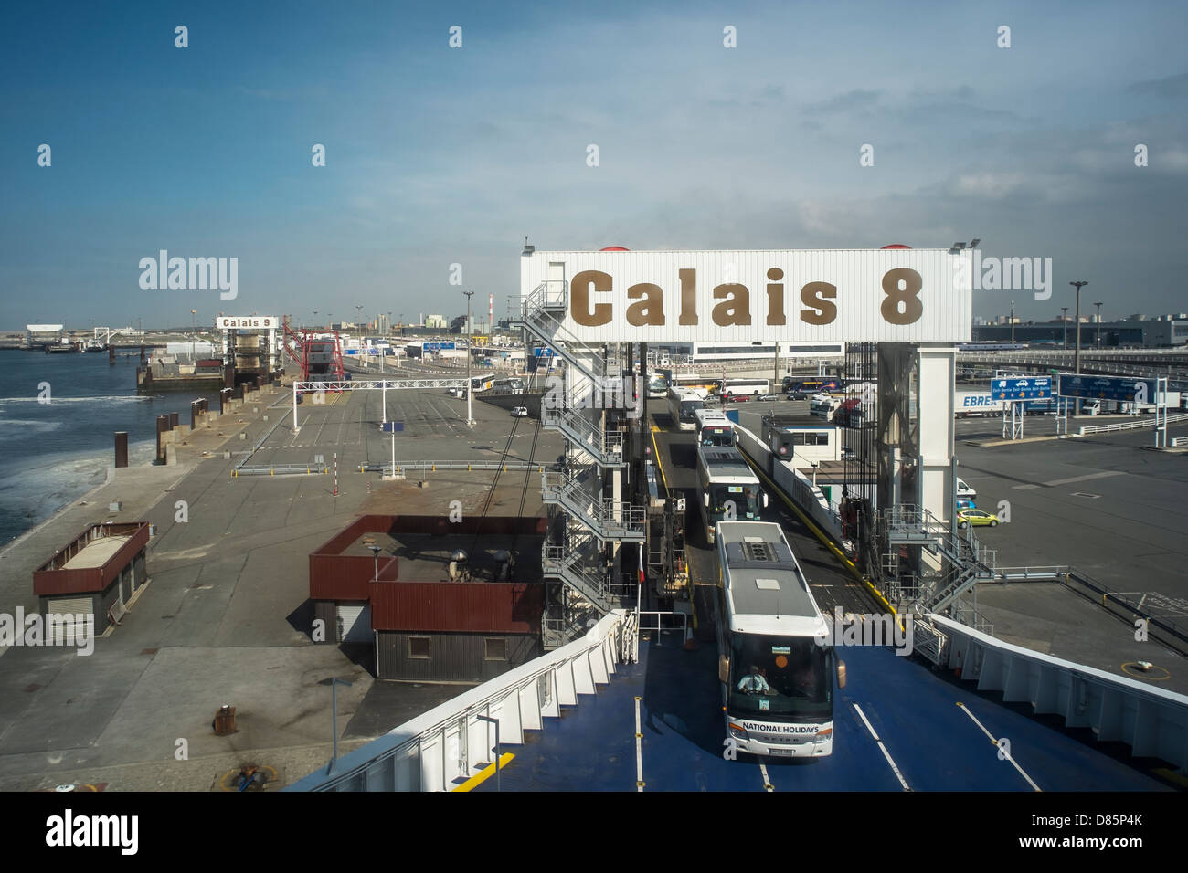 Loading or Embarking of Coaches onto a Cross Channel Ferry, Port of ...