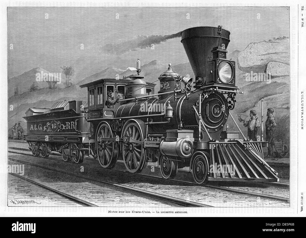 Alleghany Steam Locomotive 1876 Stock Photo - Alamy