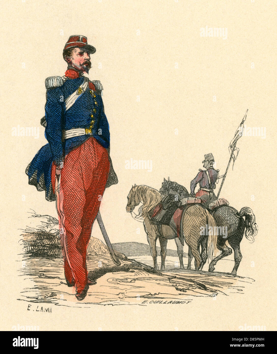 Colonel of the French African Regiment Stock Photo - Alamy