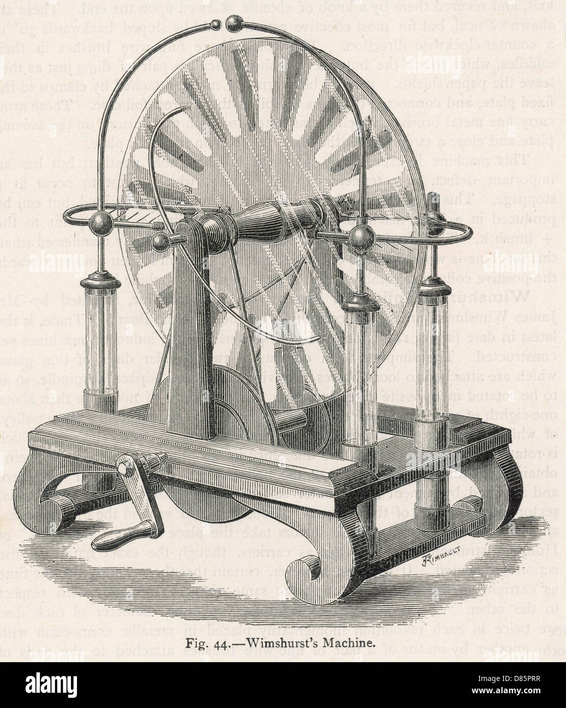 Wimshurst Electrostatic generator Stock Photo - Alamy