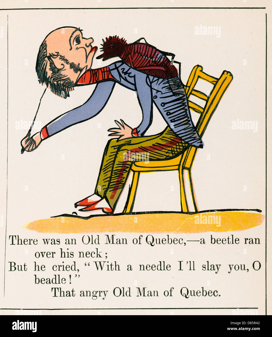 Old Man of Quebec, Edward Lear Stock Photo - Alamy