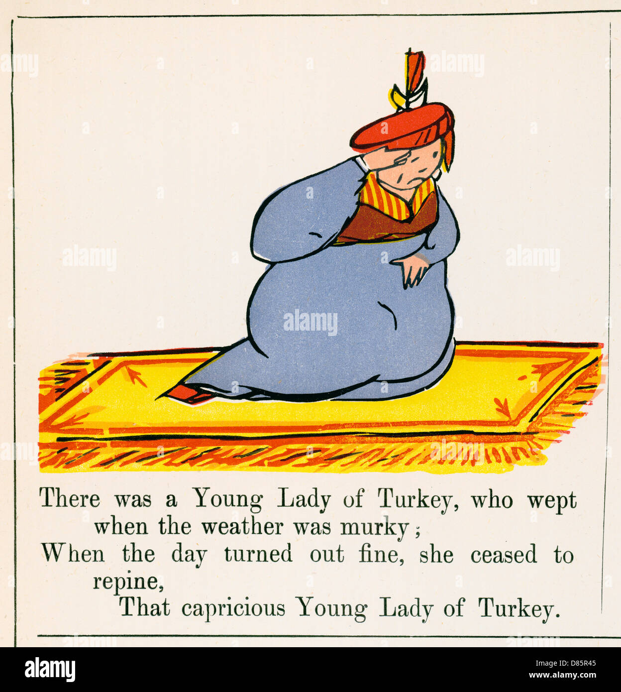 Young Lady of Turkey, Edward Lear Stock Photo - Alamy