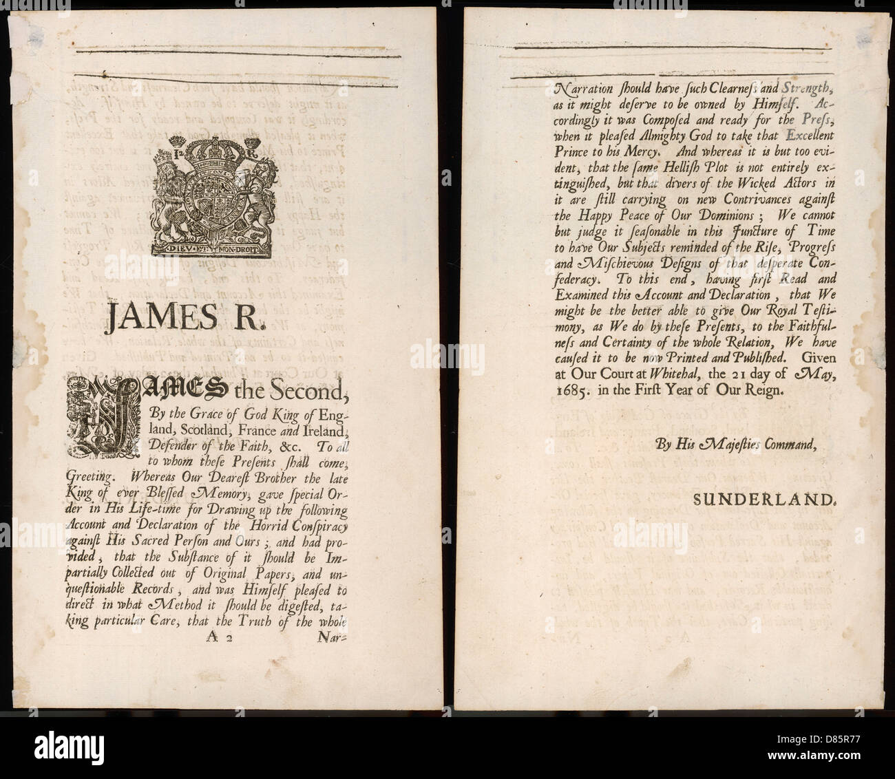 POPISH PLOT DOCUMENT Stock Photo - Alamy