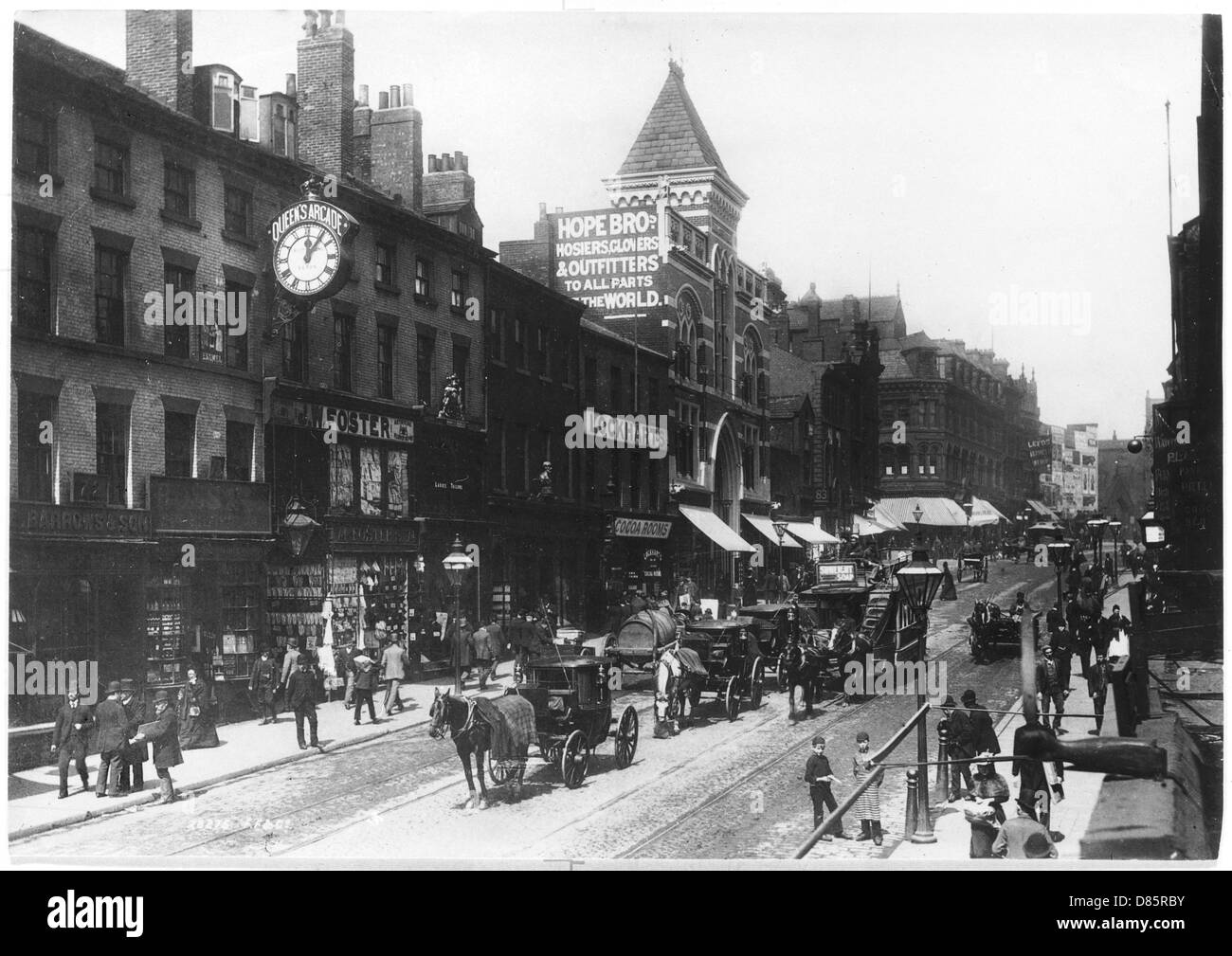 Leeds Street Scene 1891 Stock Photo - Alamy