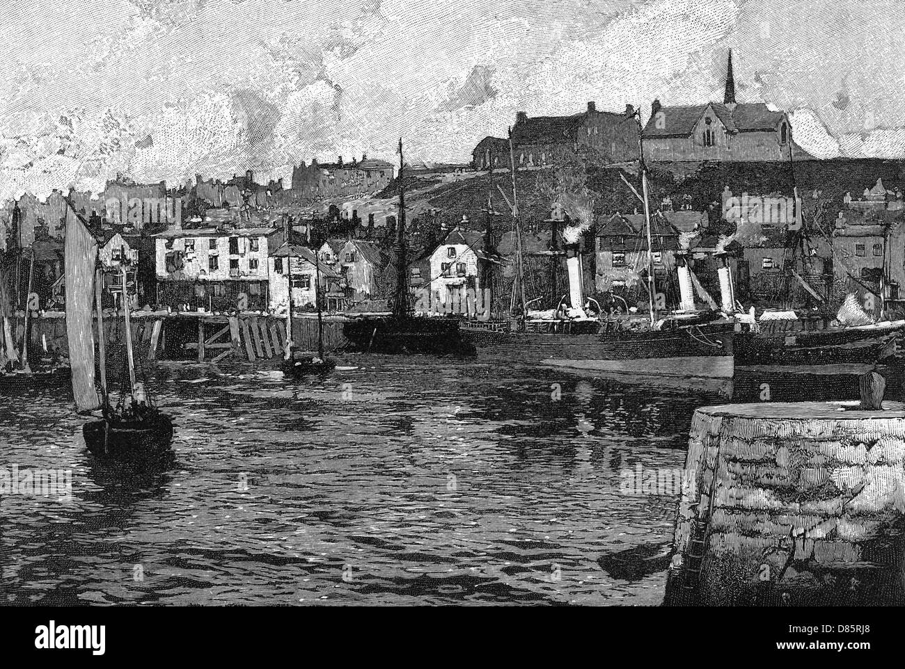 Folkestone harbour england Black and White Stock Photos & Images - Alamy