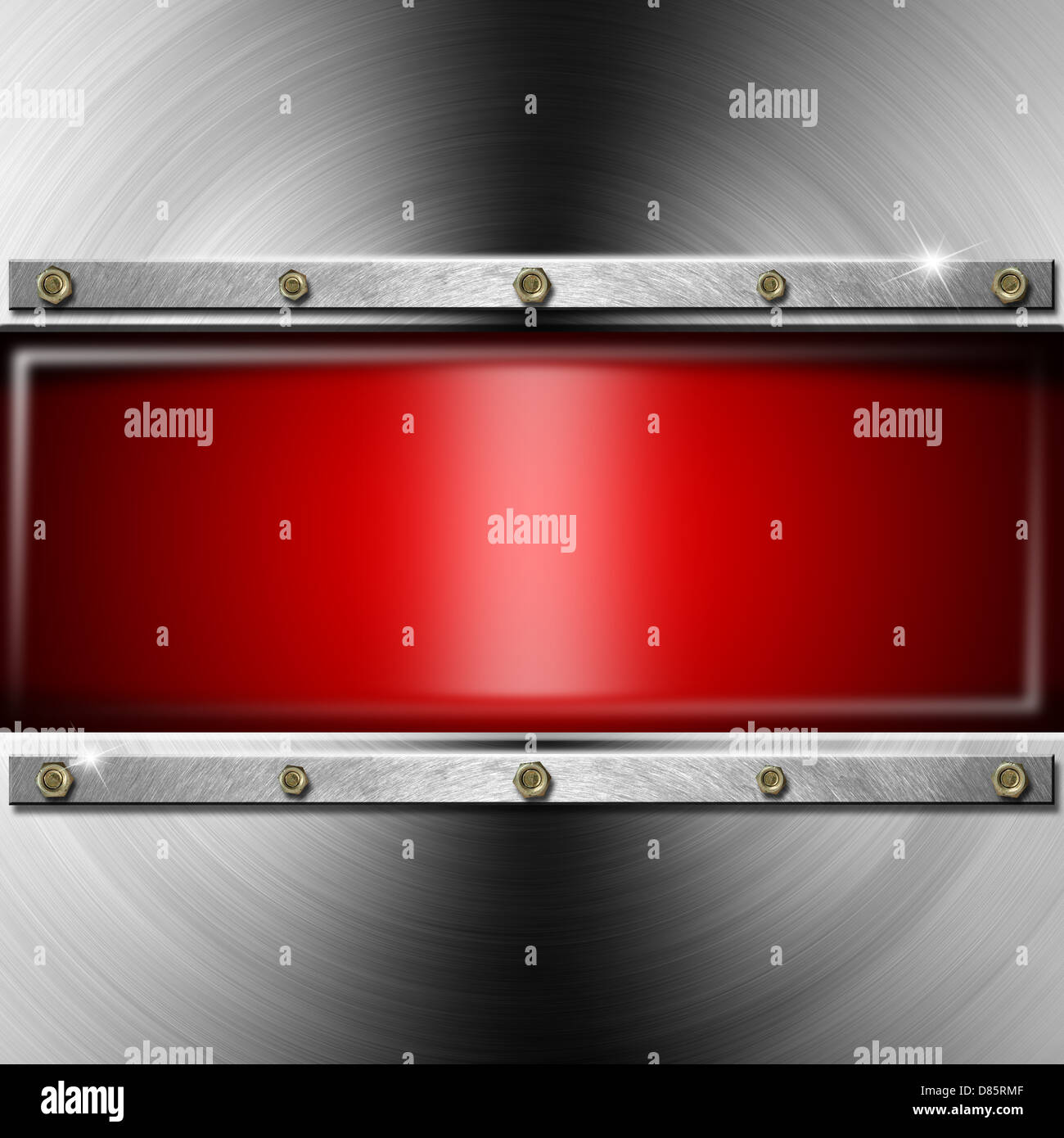 Metal Background with Red Screen Stock Photo - Alamy