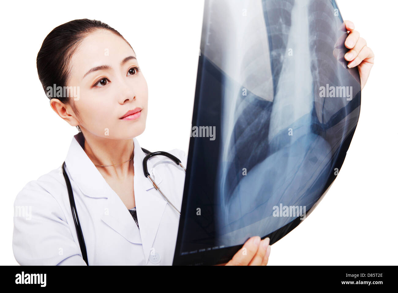 The young female doctor checking X ray film Stock Photo - Alamy