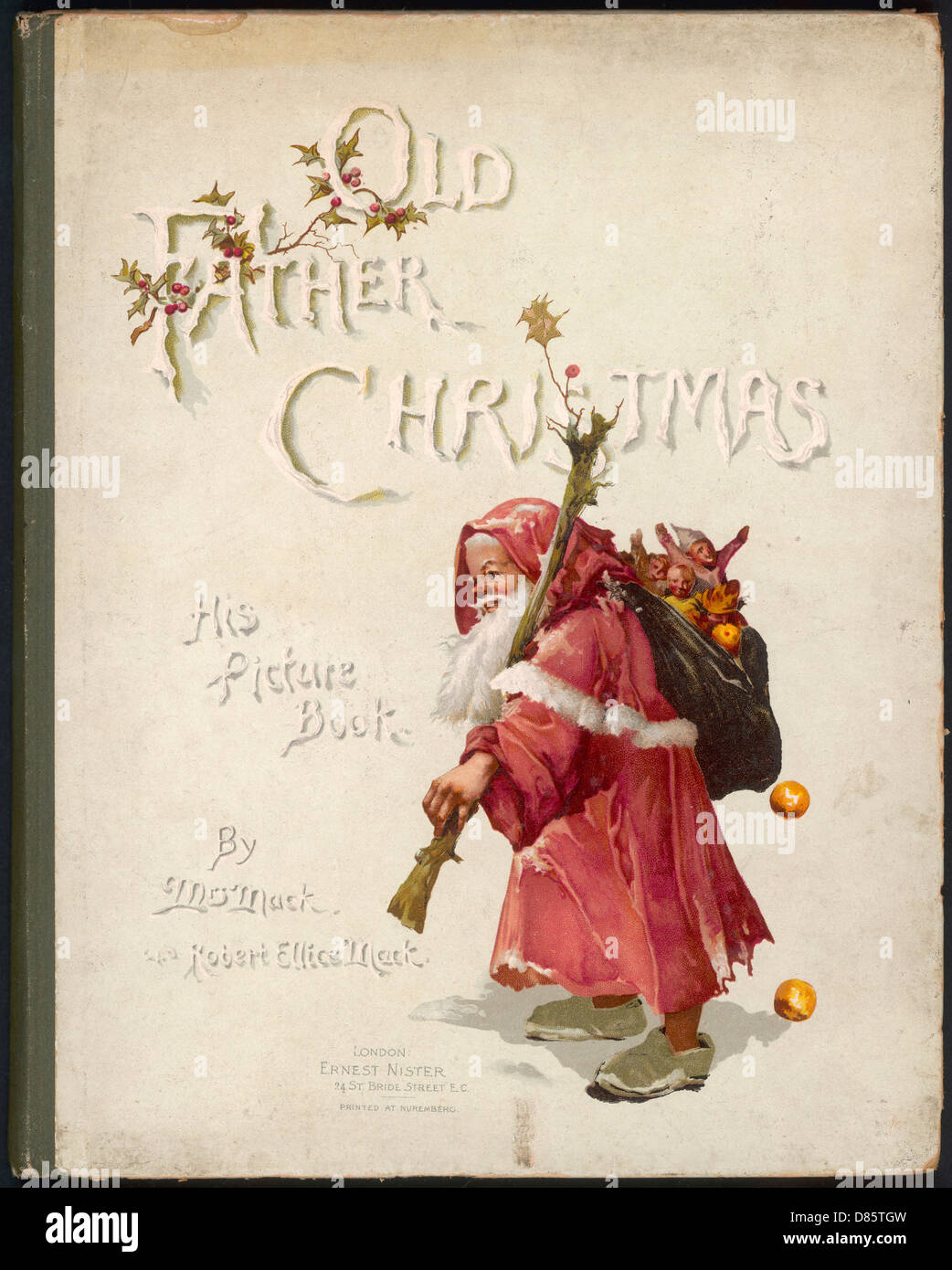 Father Christmas delivering Xmas presents Stock Photo - Alamy