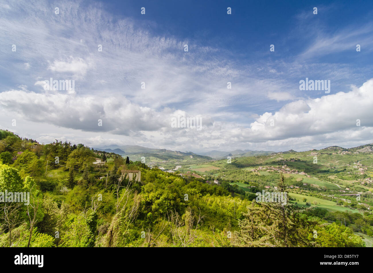 Hill and Mountain Panorama Stock Photo - Alamy