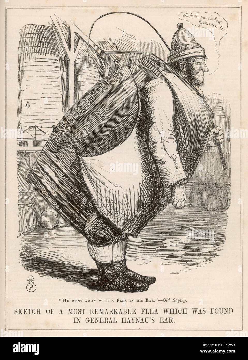 Cartoon, Most Remarkable Flea ... General Haynau's Ear Stock Photo - Alamy