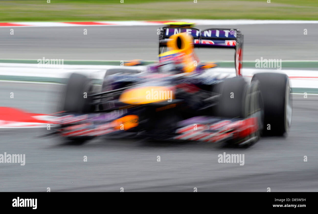 Mark Webber (AUS) , Red Bull Racing RB9 during the Spanish Formula One ...