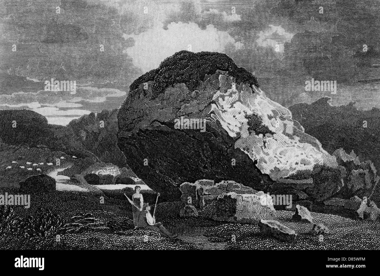 Bowder Stone, Borrowdale, Lake District Stock Photo - Alamy