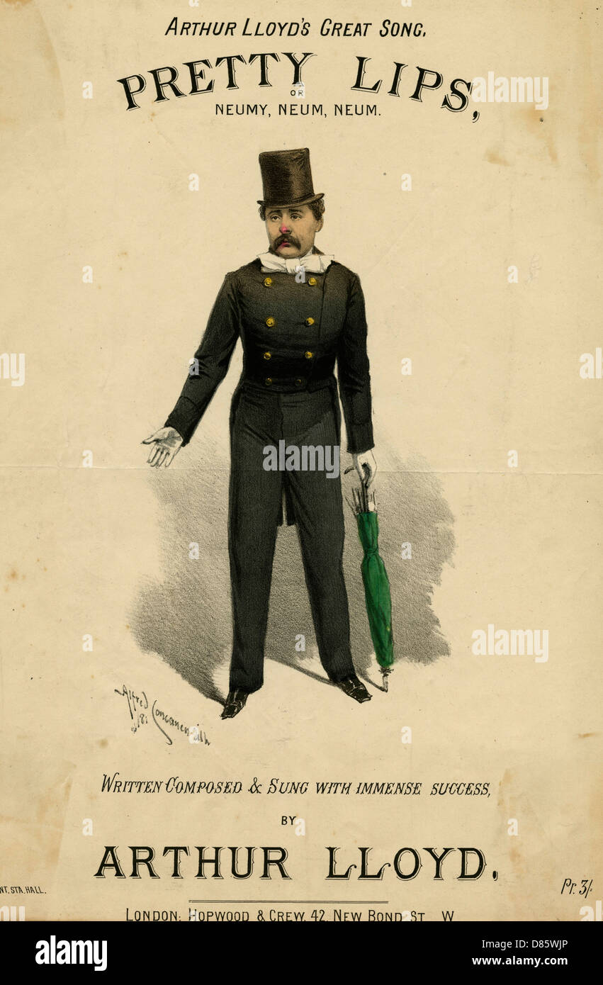 Arthur Lloyd, Pretty Lips music sheet Stock Photo - Alamy