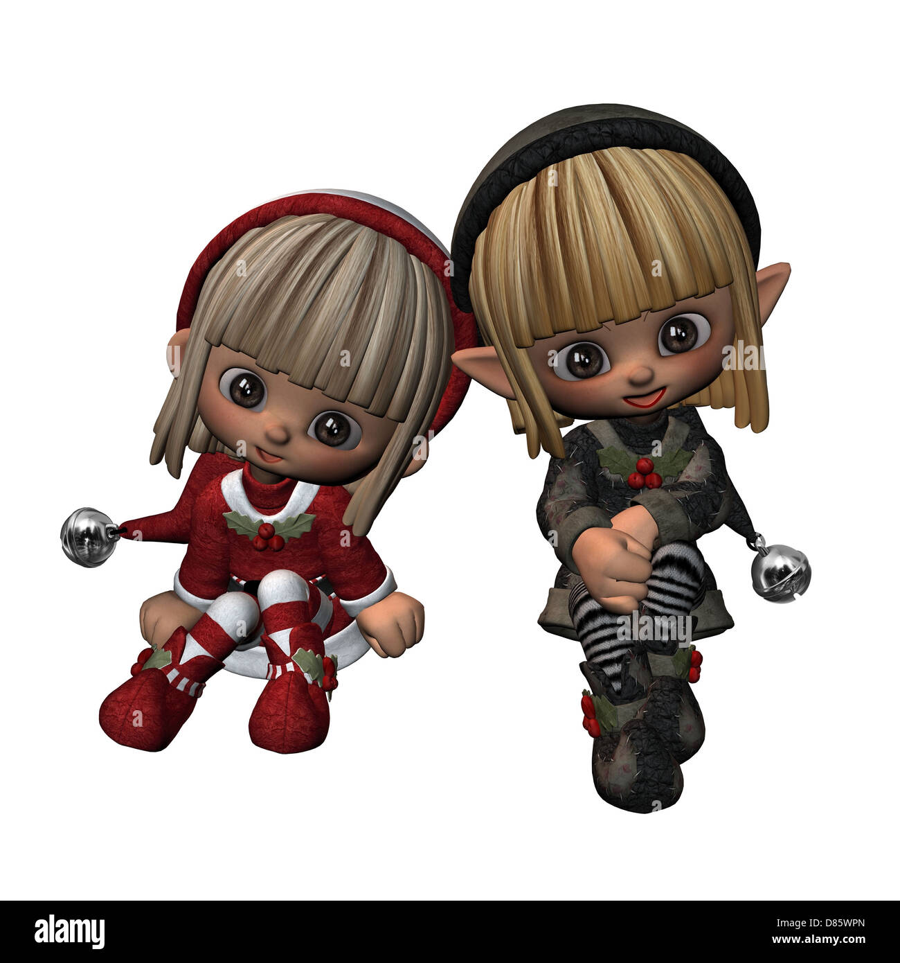 Santa's Xmas Elves Stock Photo - Alamy